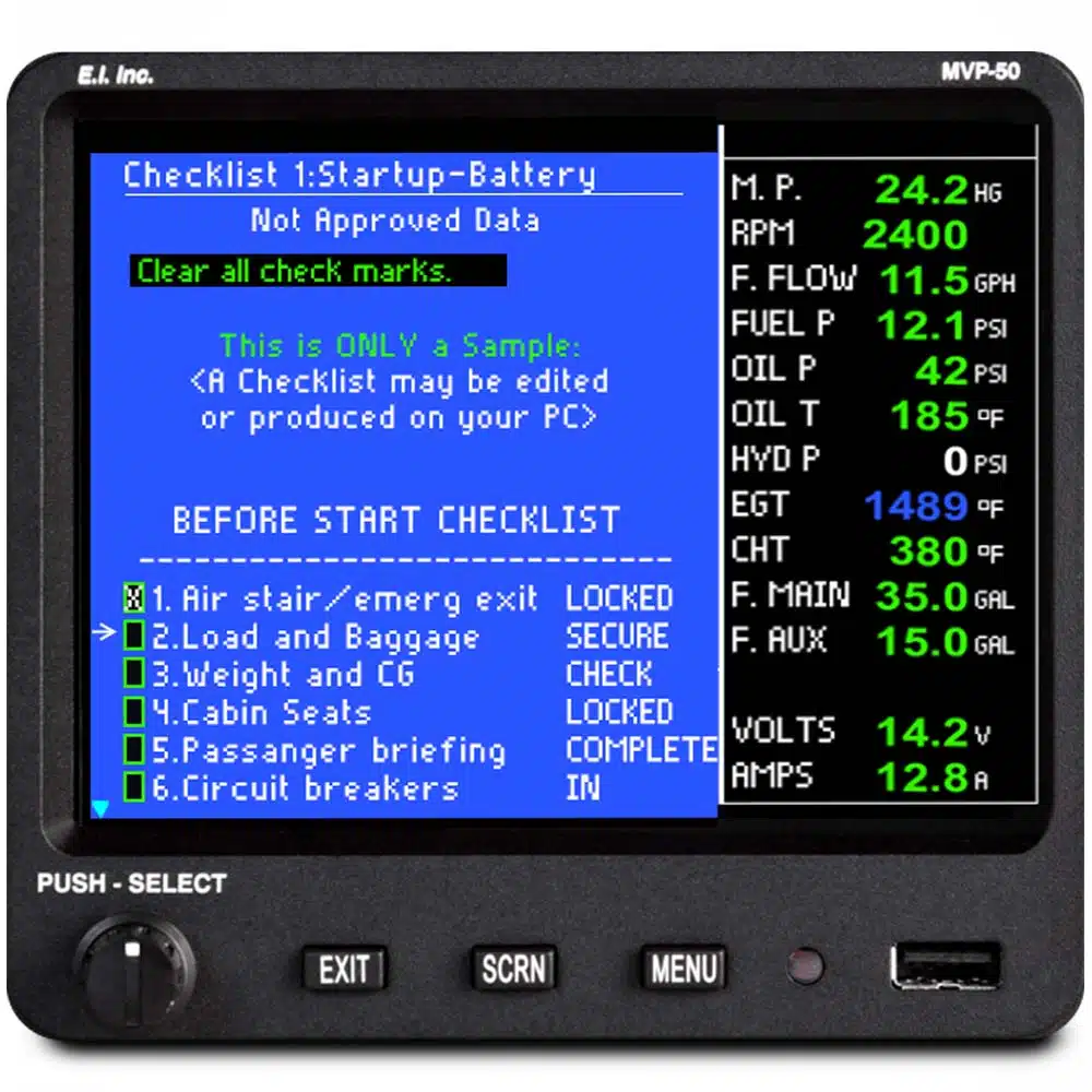 MVP-50P Engine Monitor | FAA-Approved | Aircraft Instruments