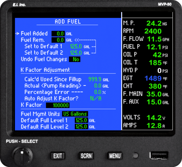 MVP-50P Engine Monitor | Electronics International | Aircraft Engine ...