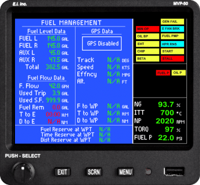 MVP-50T Engine Monitor for Turboprops/Jets | FAA Approved