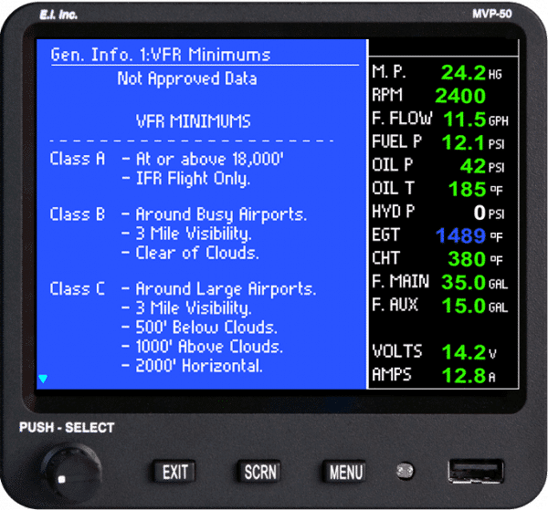 MVP-50P Engine Monitor – Electronics International | Aircraft Engine ...
