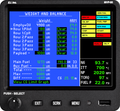 MVP-50T Engine Monitor for Turboprops/Jets – Electronics International ...